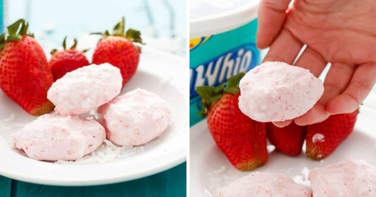 Three Ingredient Strawberry Frozen Bites - The Cookie Writer