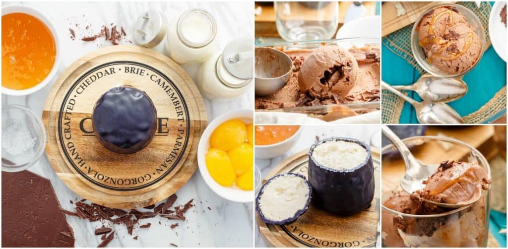 Dark Chocolate Blue Cheese Ice Cream with Honey - The Cookie Writer