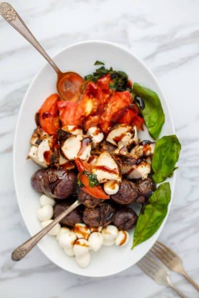 Grilled Turkey Caprese Salad (Gluten-Free) - The Cookie Writer