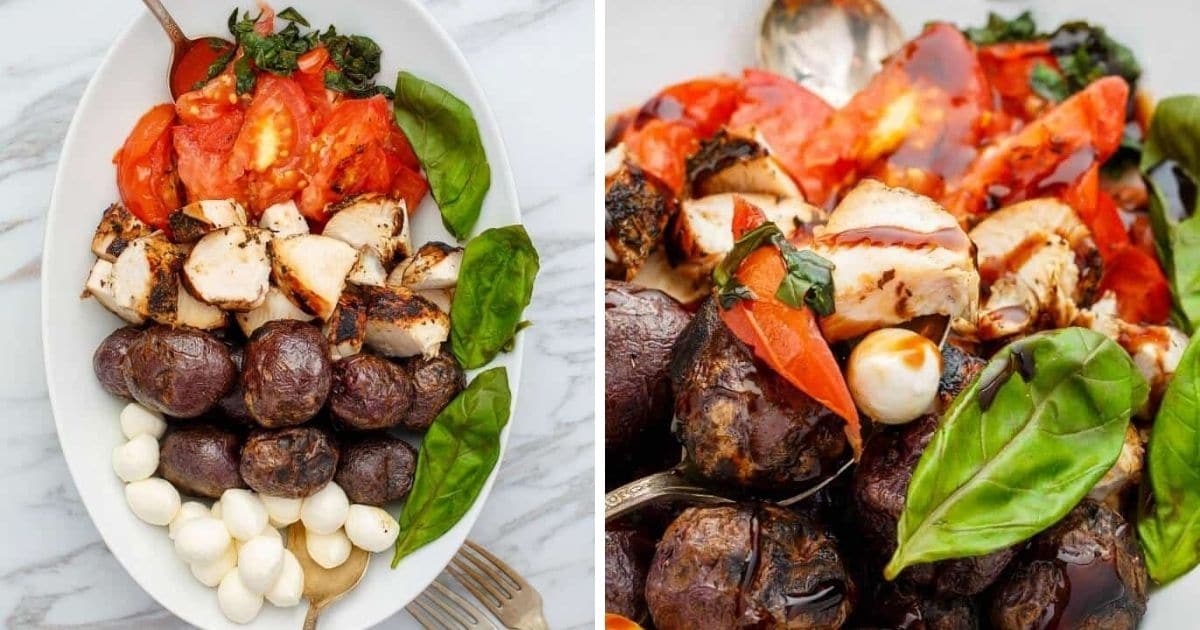 Grilled Turkey Caprese Salad (Gluten-Free) - The Cookie Writer